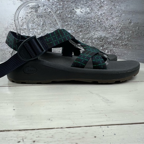 Chaco | Shoes | 523 Chaco Black And Green Sandals Mens | Poshmark